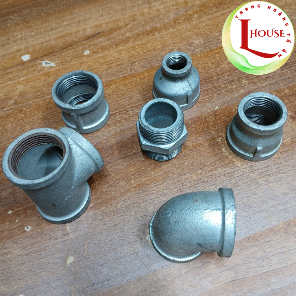 Phụ Kiện Ống Thép Mạ Kẽm DN32(40-1x1/4'), Cút, Chếch, Măng Sông, Tê, Kép, Côn DN32 L-House Shop ...