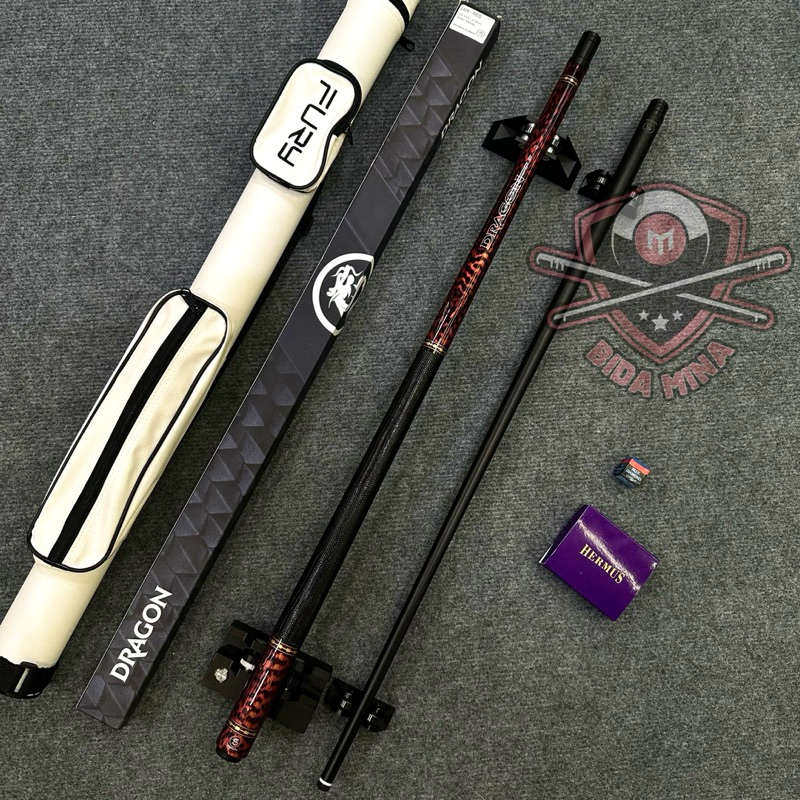 [Dragon]Combo Cơ/Gậy Bida Lỗ Carbon Dragon Forest (kèm đầy đủ phụ kiện ...
