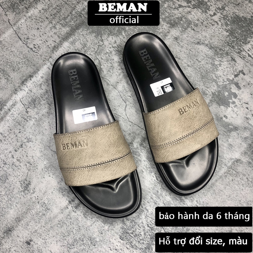 Dép nam Beman DB12,da xít lì cực đẹp,quai phối đường may cá tính,khỏe ...