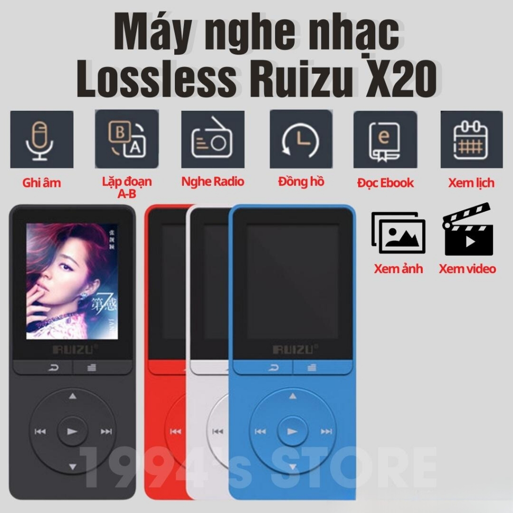 Máy nghe nhạc lossless Ruizu X20 Bộ nhớ 16Gb - Bản 2026 - Nghe nhạc ...
