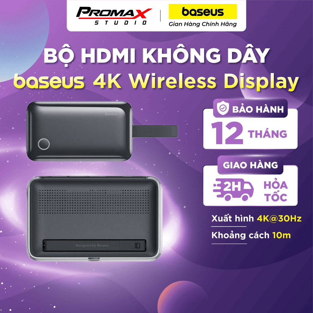 HDMI Không Dây Baseus 4K Wireless Display Dongle Adapter Cho Smartphone ...