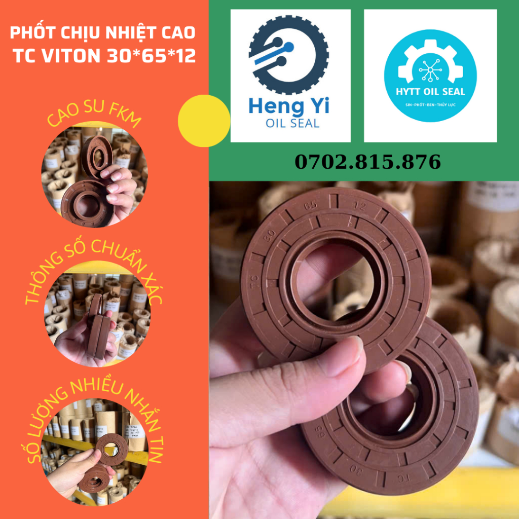 PHỐT CHẮN DẦU TC VITON 30*65*12 OIL SEAL VITON CHỊU NHIỆT CAO Viton OIL ...