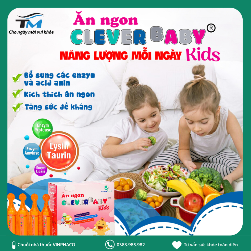 [Chính Hãng] Ăn Ngon Clever Baby Kids - Hỗ trợTrẻ Biếng Ăn, Hỗ Trợ Tiêu ...