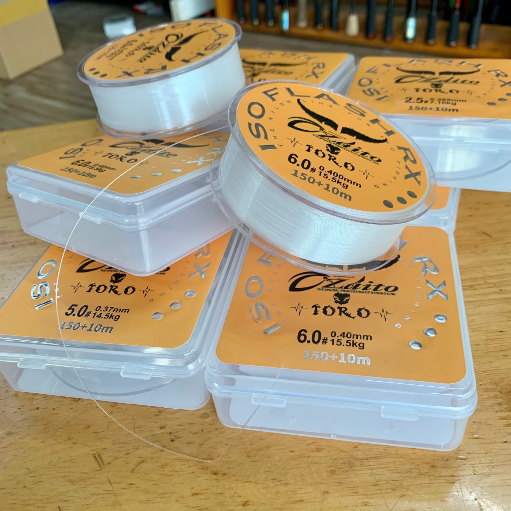 Cước câu cá TORO đa năng 150m +10m màu trắng thích hợp làm trục câu máy ...
