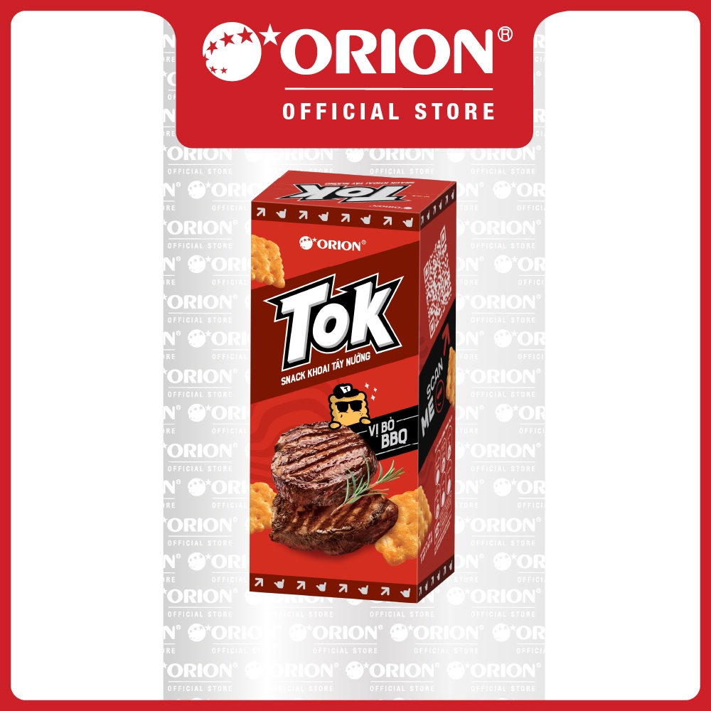 Hộp 4 bánh Khoai Tây Nướng Tok Orion vị Bò BBQ 4P | Shopee Việt Nam