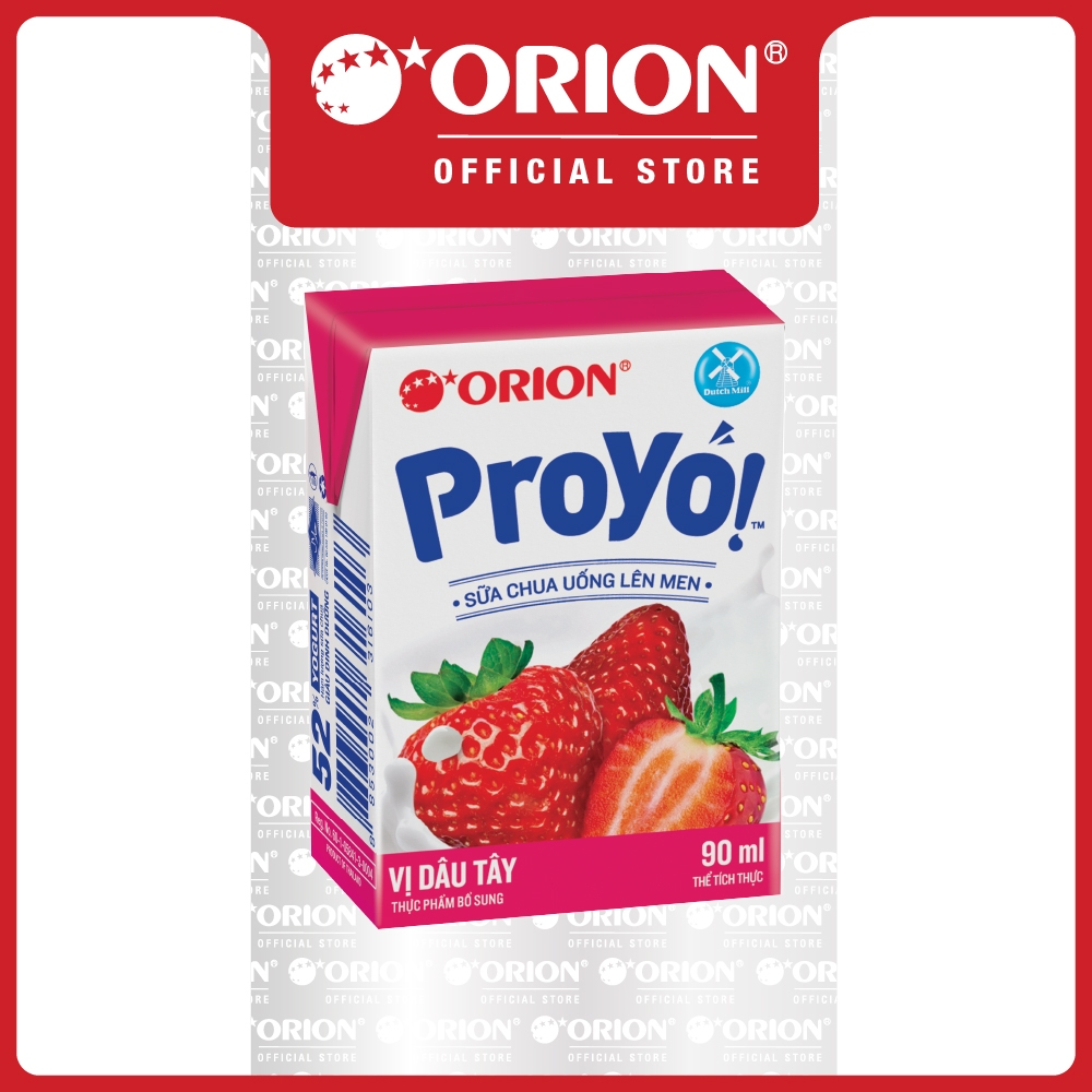 Thùng 48 hộp Sữa Chua Uống ORION ProYo vị Dâu Tây 90ML | Shopee Việt Nam