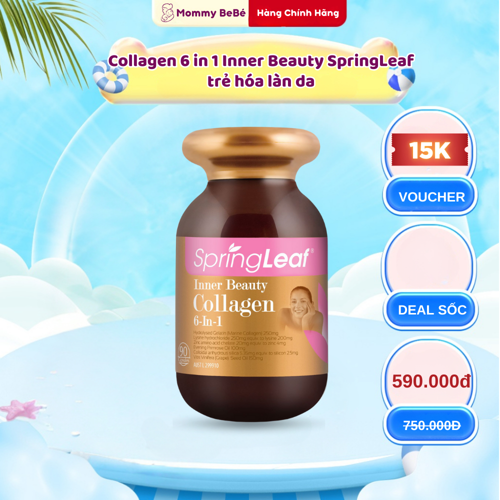 Collagen trẻ hóa làn da Collagen 6 in 1 Inner Beauty SpringLeaf giúp ...