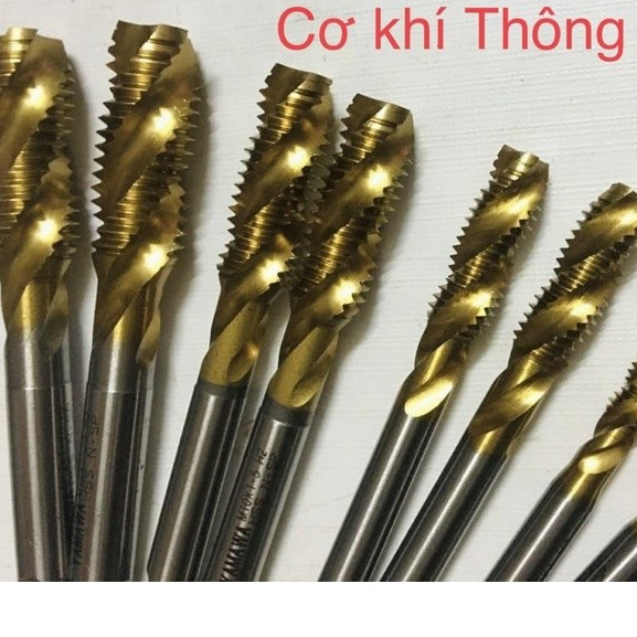 Taro xoắn phủ TiN màu vàng từ M2-M12 chuyên taro thép - taro inox, hàng ...