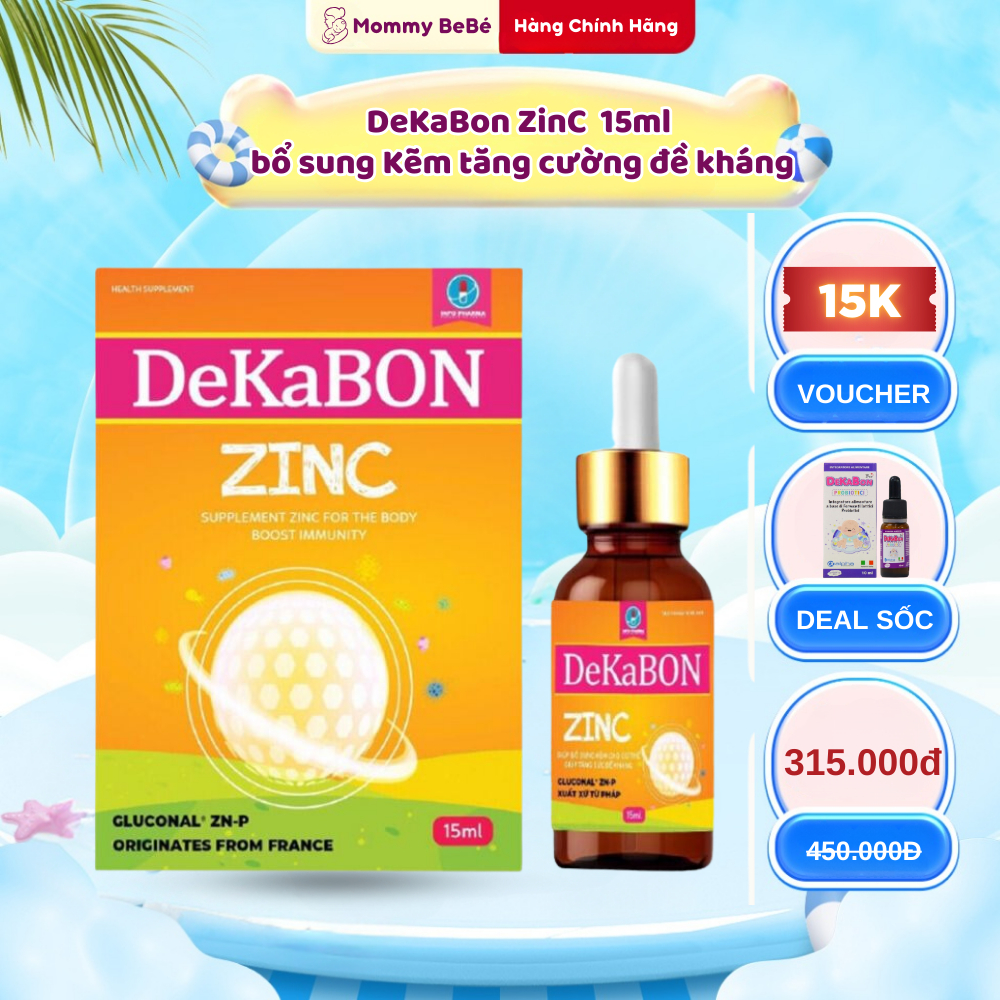 Dekabon Zinc 15ml dang nhỏ giọt - Giúp bổ sung kẽm, tăng cường sức đề ...