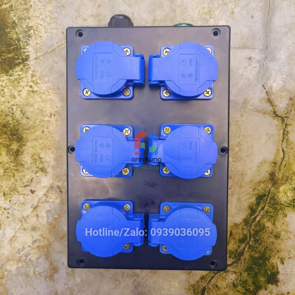 Bộ Chia Nguồn - Hộp Nguồn Công Nghiệp 1 Pha 6 Ổ Cắm 10A -16A 250V 4000W - Mã HND.0600 | Shopee ...