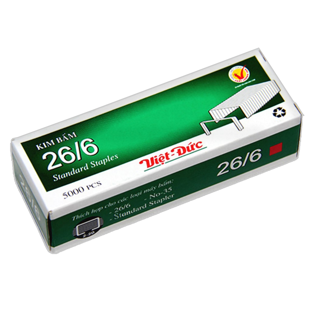 [MUA SỈ GIẢM 10%] Kim bấm giấy Việt Đức 26/6, (1 hộp) | Shopee Việt Nam