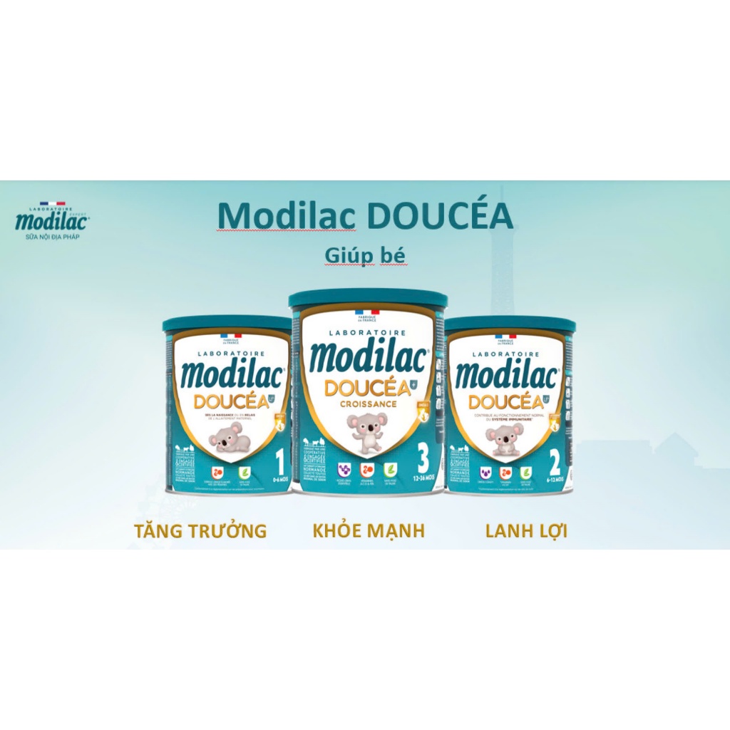 Sữa MODILAC DOUCEA Pháp Đủ Số 1,2 ,3 - Phát Triển Toàn Diện - Lon 800g ...