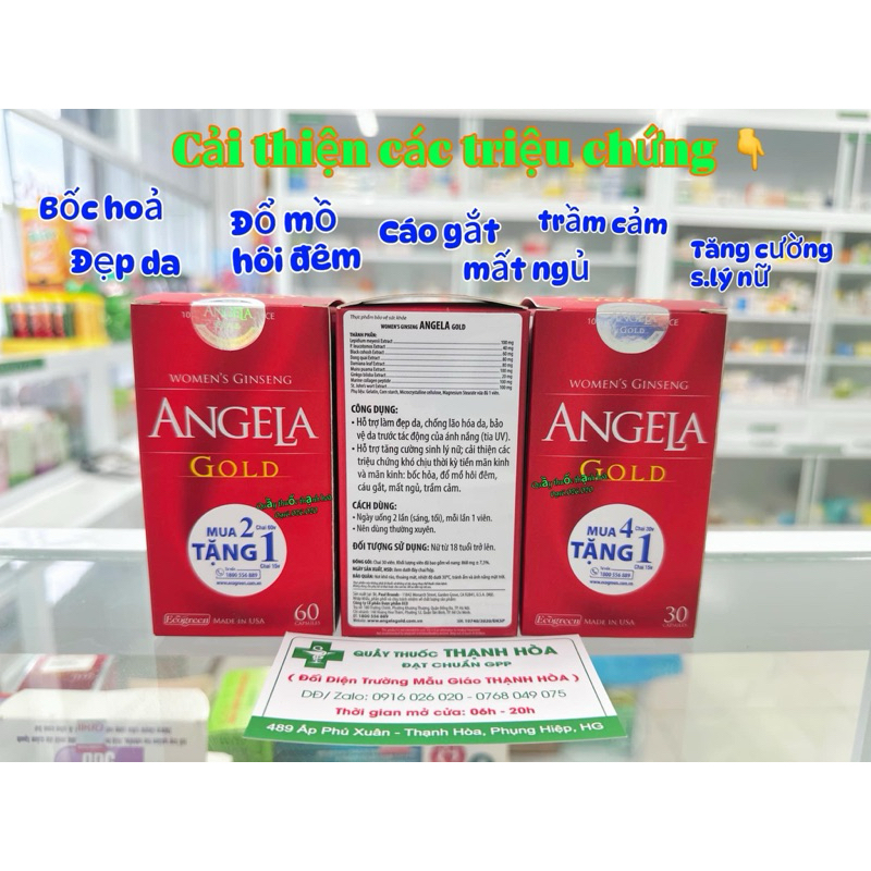 [CHÍNH HÃNG TÍCH ĐIÊM ] Sâm Angela Gold - Tăng cường sinh lý nữ - lọ 30 ...