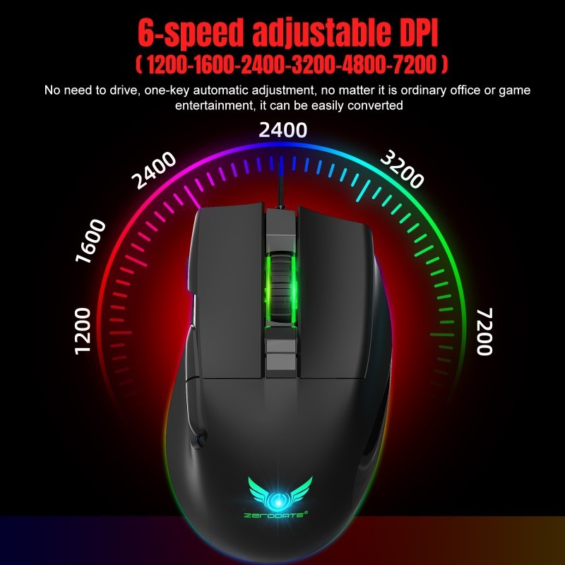 Chuột LED RGB 7200 DPI Gaming Mouse macro G26 | Shopee Việt Nam