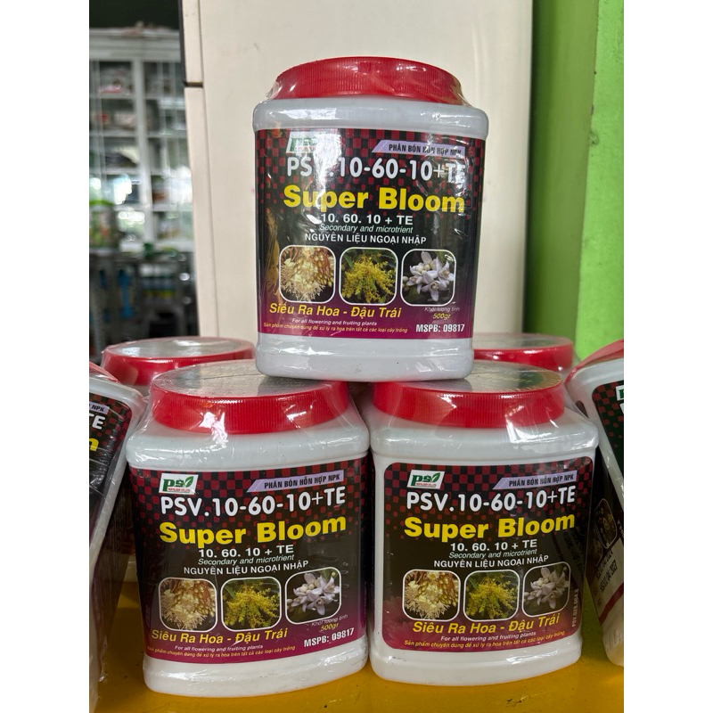 Phân bón lá 10 60 10 TE PSV Super Bloom hộp 500gr | Shopee Việt Nam