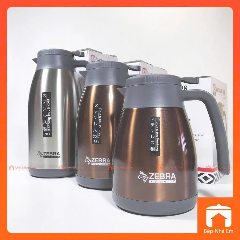 Bình Giữ Nhiệt ZEBRA Smart II 1L - 1.5L - 2L (Inox304) . Nhập Khẩu Thái ...