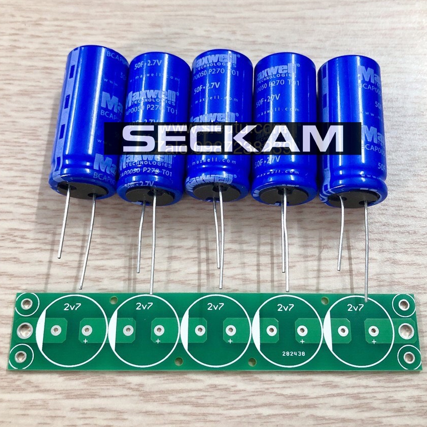 Set 05 Siêu tụ 50F 2.7V MAXWELL USA + mạch PCB trắng | Shopee Việt Nam
