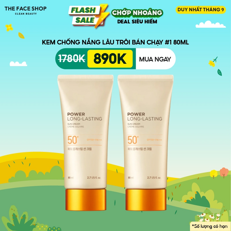 [DUY NHẤT 27.9][VOUCHER 50K]Combo 2 Kem Chống Nắng Lâu Trôi THE FACE ...