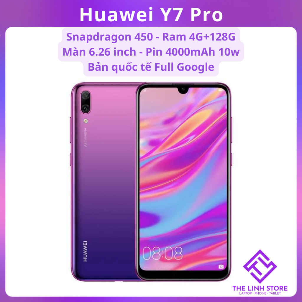 Điện thoại Huawei Y7 Pro (2019) bản quốc tế - Snapdragon 450 ram 4G ...