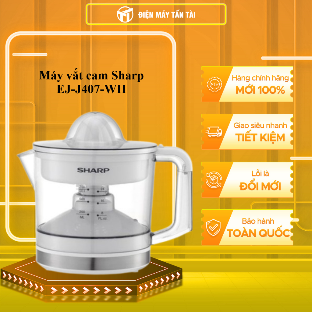 EJ-J407-WH - Máy vắt cam Sharp 40W EJ-J407-WH Công suất 40W, Tự động ...