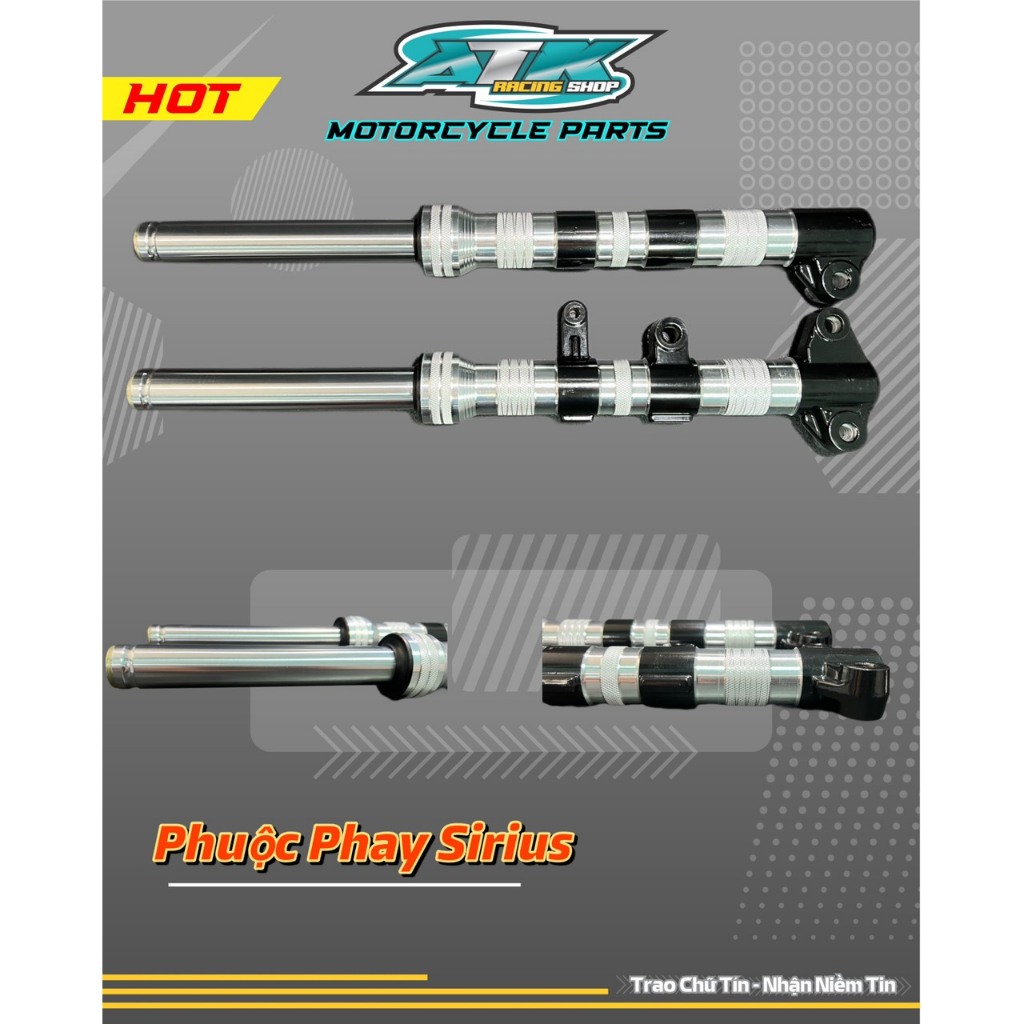 Phuộc trước Sirius 110 xc phay thái,sirius 50cc XC chất liệu cao cấp ...