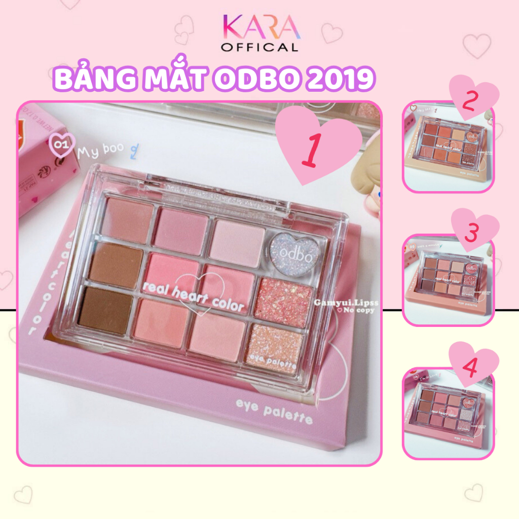 Bảng Màu Mắt OD2019 12 Ô Real Heart Color Thái Lan Màu Sắc Đáng Iu Đa Dạng | Shopee Việt Nam
