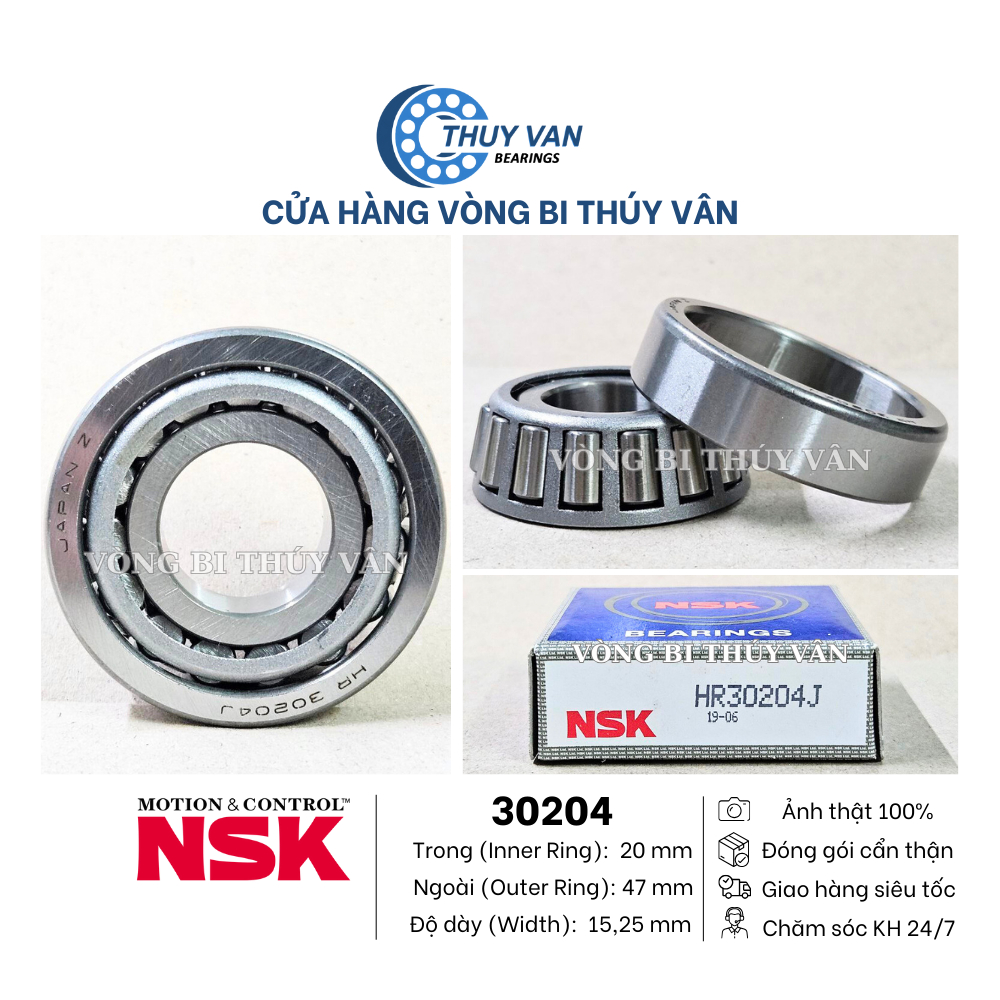 Vòng bi bạc đạn đũa côn 30204 30205 30206 30207 30208 hãng NSK | Shopee Việt Nam