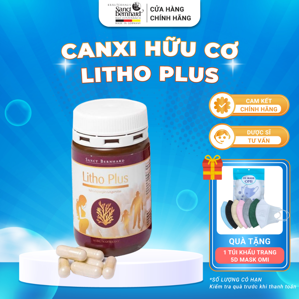 Canxi Hữu Cơ Tảo Biển Đỏ Cho Bà Bầu Litho Plus Sanct Bernhard Bổ Sung ...
