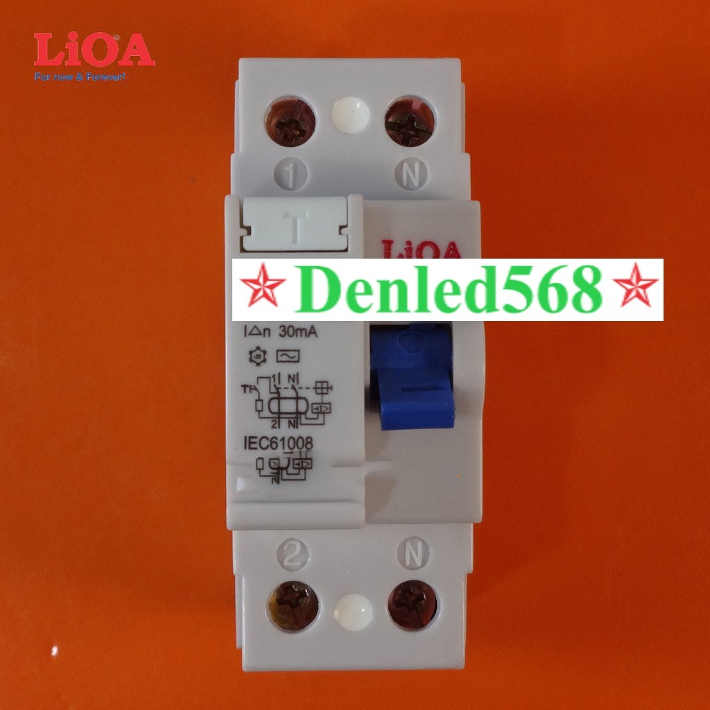 Cầu dao chống giật Aptomat LIOA chống rò loại 2 cực 25A - 32A - 40A ...