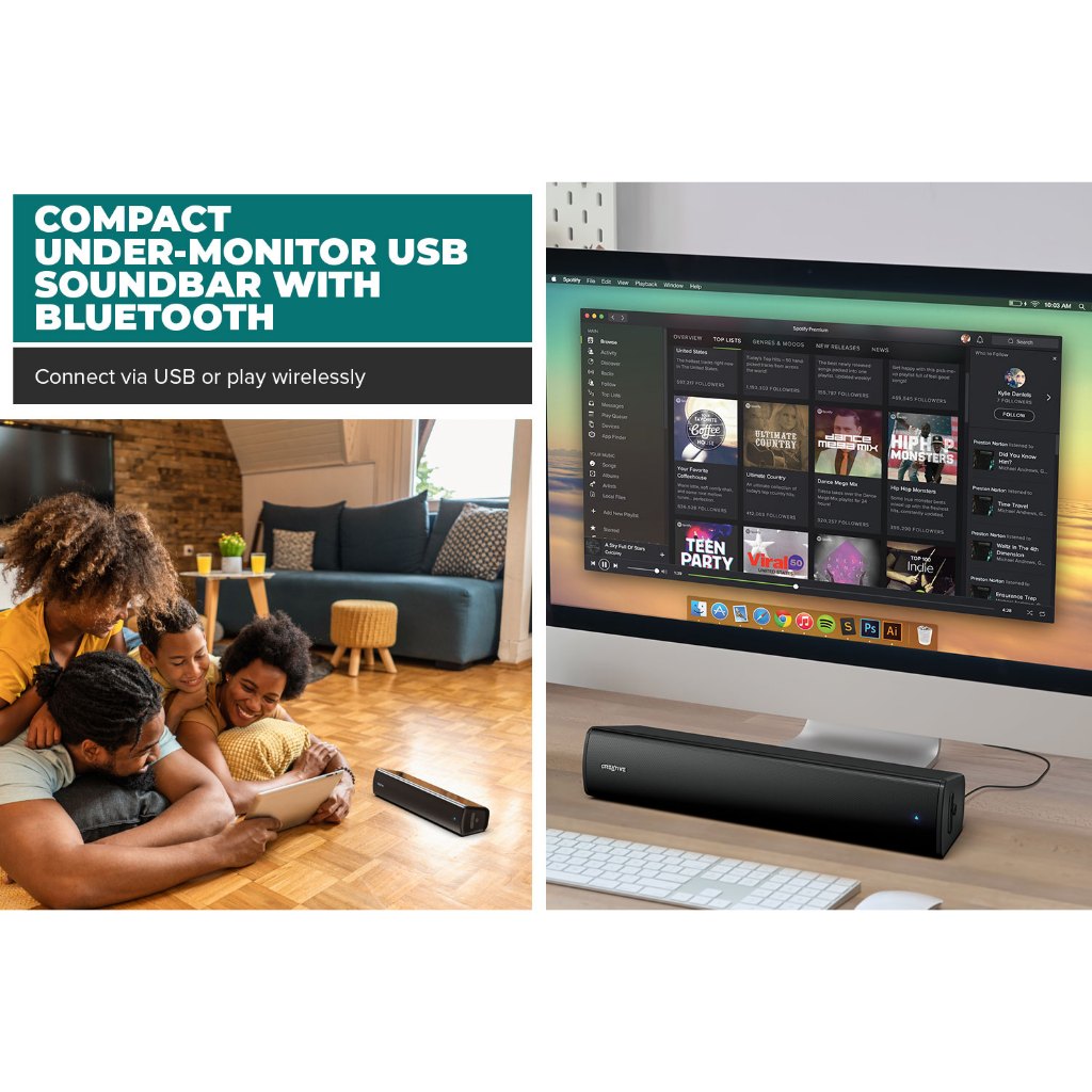 Loa Soundbar USB Creative Stage Air V2 nhỏ gọn cho PC, Bluetooth 5.3 ...