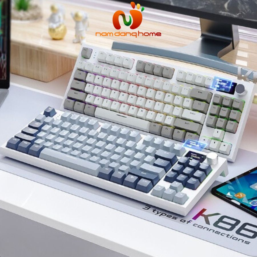 Bàn phím cơ bluetooth Attack Shark K86 - Bàn phím gaming 3 chế độ có ...