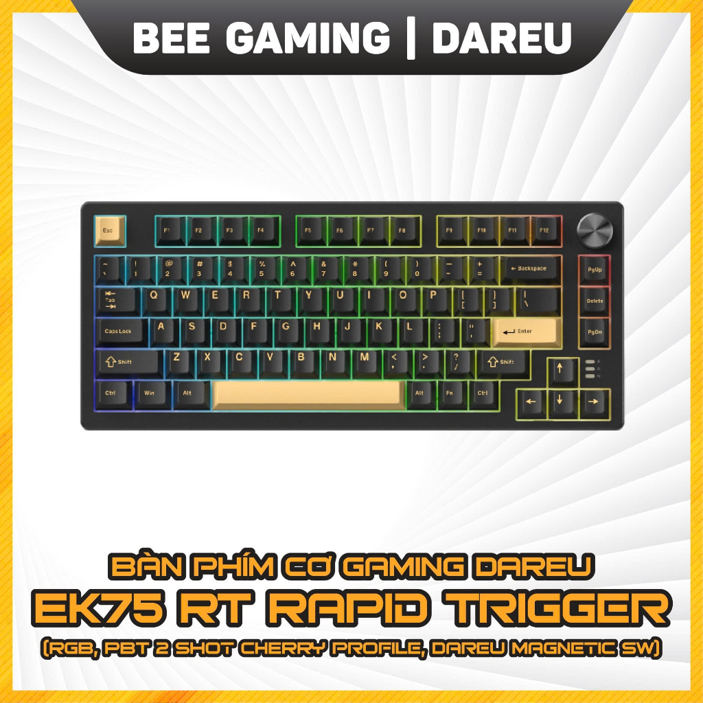 Bàn phím cơ gaming DAREU – EK75 RT Rapid Trigger (Hotswap / Led RGB / Rapid Trigger / Magnetic ...