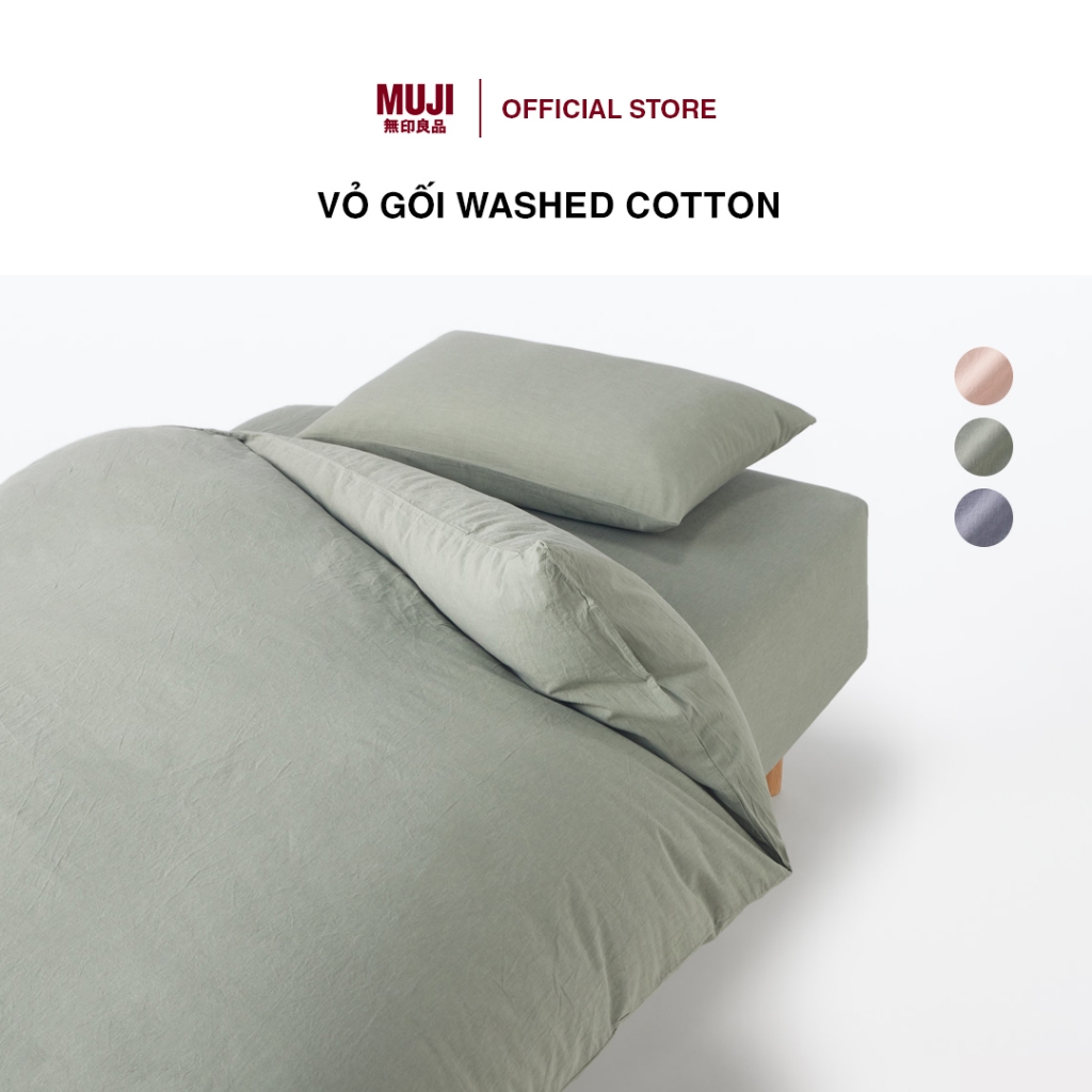 Vỏ Gối Washed Cotton MUJI | Shopee Việt Nam