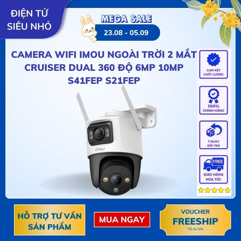 [BH 24 Tháng] Camera Wifi IMOU Ngoài Trời 2 Mắt Quan Sát CRUISER DUAL, Xoay 360 độ 6MP 10MP ...