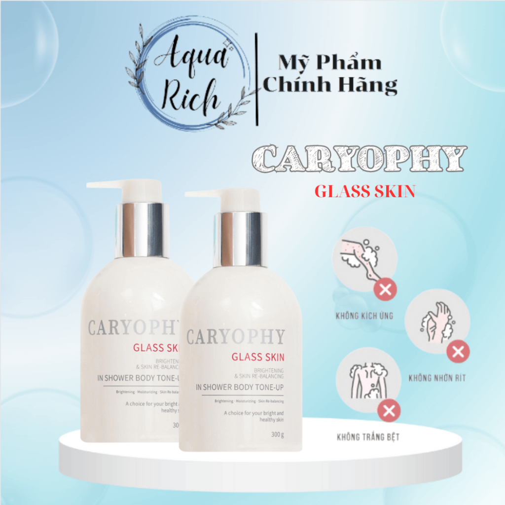 Kem Dưỡng Da Nâng Tone Caryophy Glass Skin In Shower Body Tone Up 300g ...
