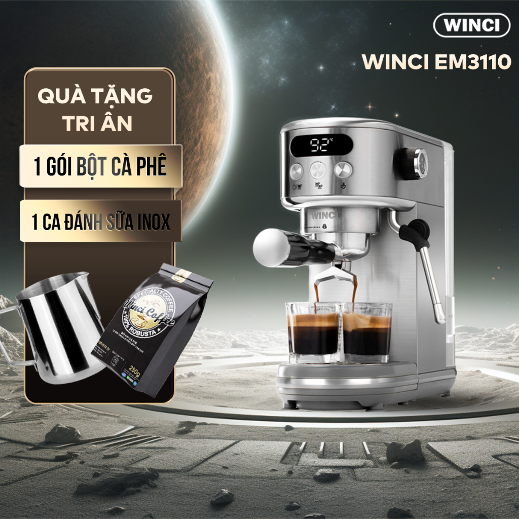 Máy pha cà phê tự động Winci EM3110, Hàng chính hãng bảo hành 1 năm ...