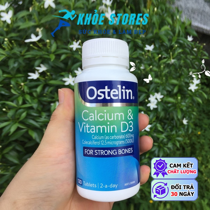 Viên uống bổ sung Canxi và Vitamin D3 cho mẹ bầu Ostelin Calcium & Vitamin D3 130 viên Úc ...