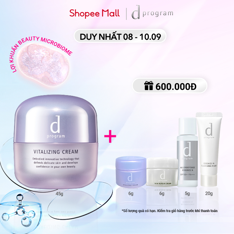 Kem dưỡng da ngăn ngừa lão hóa Vitalizing Cream dProgram 45g | Shopee Việt Nam