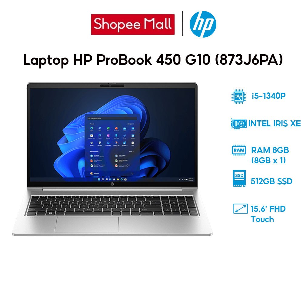 Laptop HP ProBook 450 G10 873J6PA i5-1340P | 8GB | 512GB | 15.6' FHD Touch | Win 11 | Shopee ...
