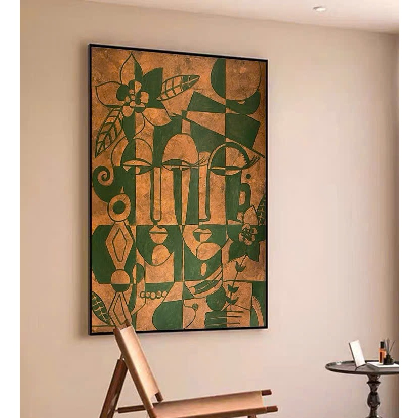 Tranh Trừu Tượng Vintage - Tranh Treo Tường Canvas - Tranh Phòng Khách ...