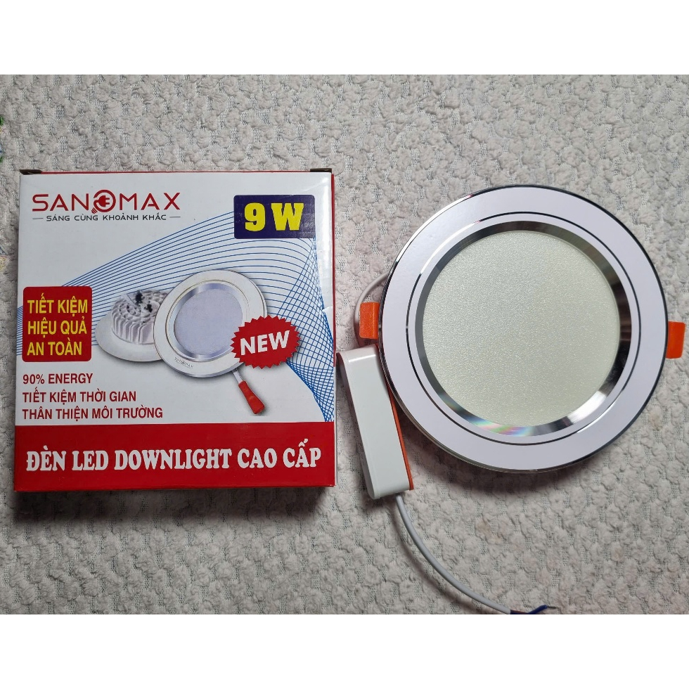 Đèn âm trần đế đúc 3 chế độ sáng Sanomax 7W, 9W, mẫu mới, sang trọng ...