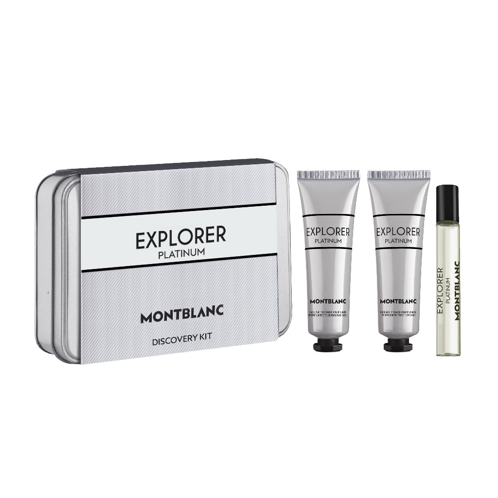 GIFT Montblanc Explorer Platinum EDP 7.5ml+Face Cream 30ml+Cleans 30ml ...