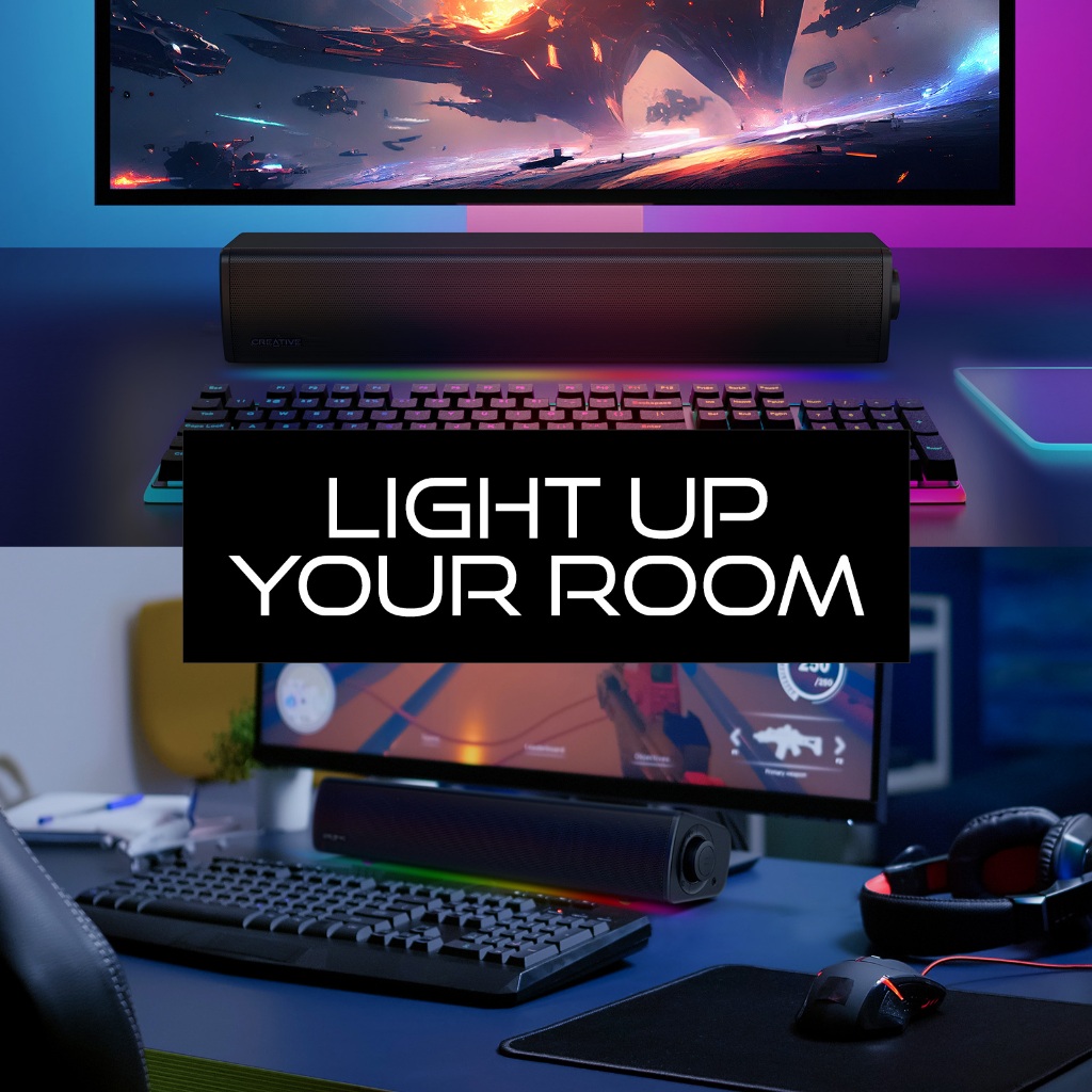 Soundbar RGB chơi game Creative Sound Blaster GS3 nhỏ gọn với công nghệ ...