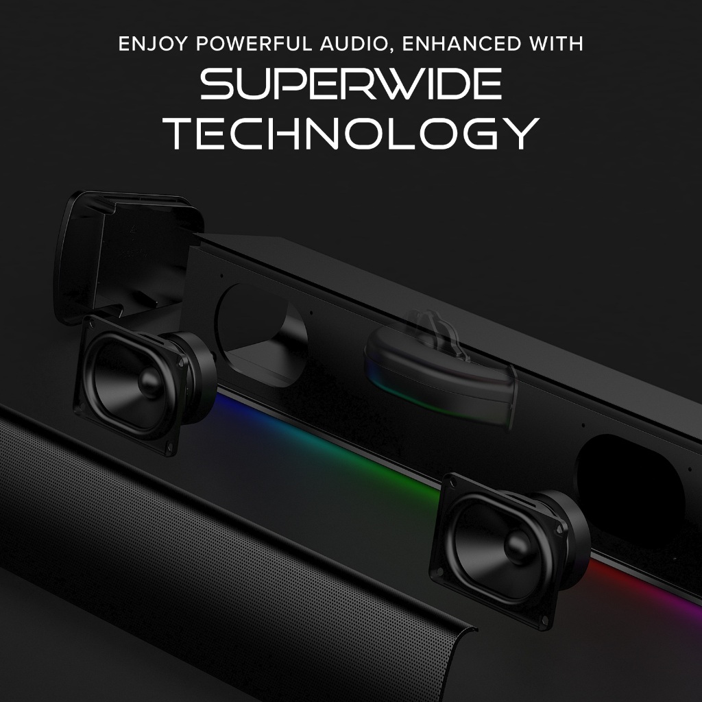 Soundbar RGB chơi game Creative Sound Blaster GS3 nhỏ gọn với công nghệ ...