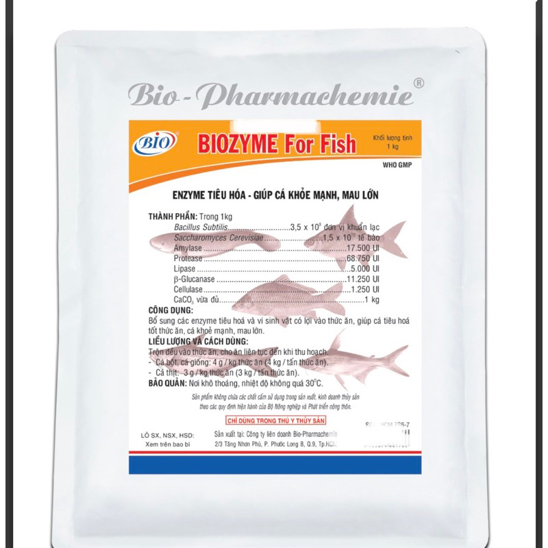 [ 1kg] - BIOZYME FOR FISH - Men tiêu hoá cho cá | Shopee Việt Nam