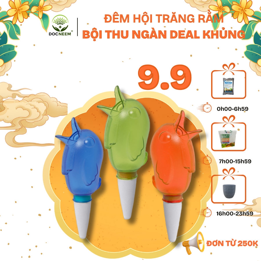 Đầu tưới nhỏ giọt tự động Monrovia, hình con chim, dung tích 85ml, thời lượng tưới đến 24h ...