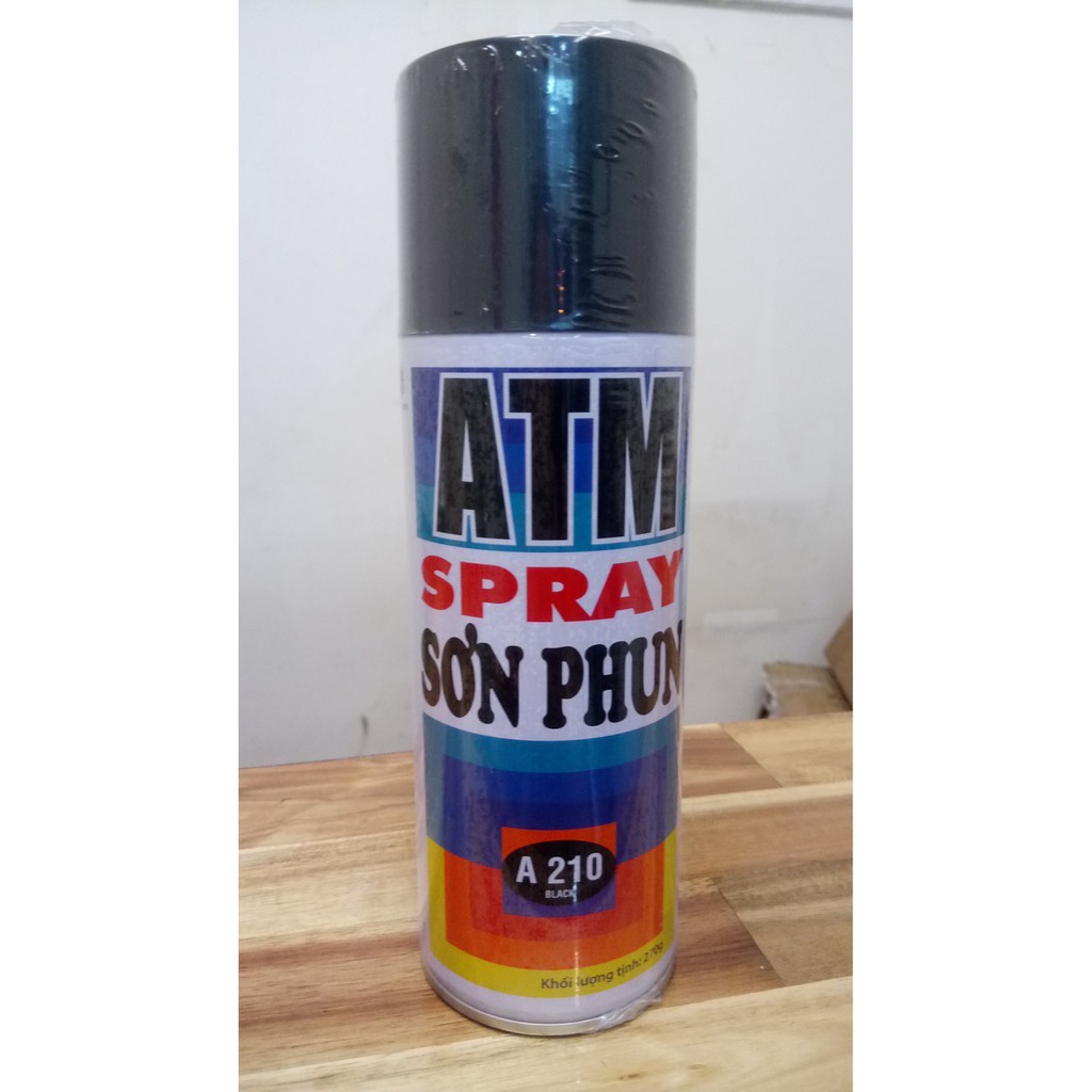 [Hỏa Tốc] (Giá Sỉ) Sơn Phun Đen Bóng A210 Sơn Xịt ATM Spray Cao Cấp ...