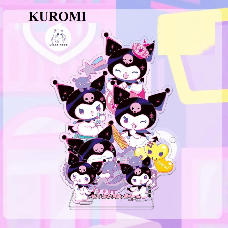 sẵn Mô hình Kuromi / Sanrio standee đứng 3 mảnh bằng PVC có hình video ...
