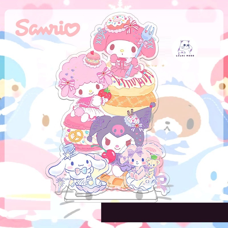 sẵn/5 mẫu Mô hình Sanrio standee đứng 3 mảnh bằng PVC có hình video ...