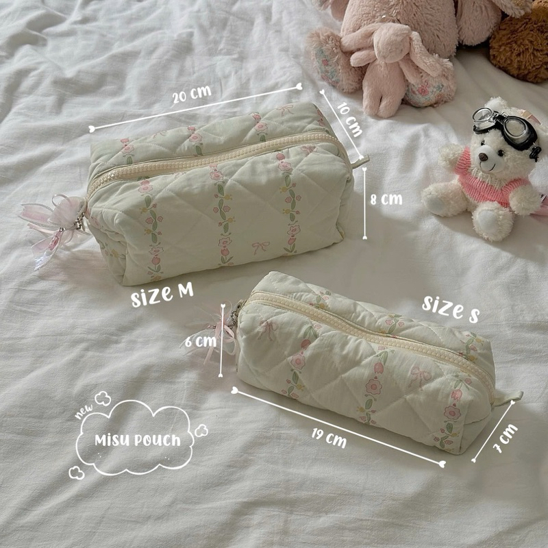 Pouch Misu - Hộp bút chần bông - ICHI.SG (Không kèm móc khoá) | Shopee Việt Nam